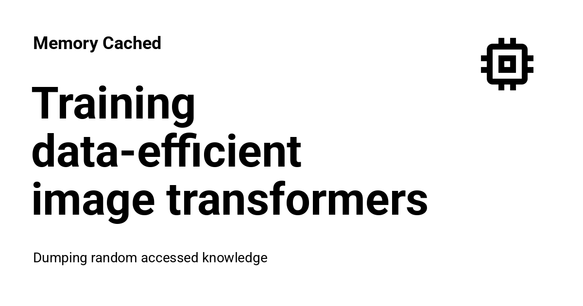 Training data-efficient image transformers & distillation through ...